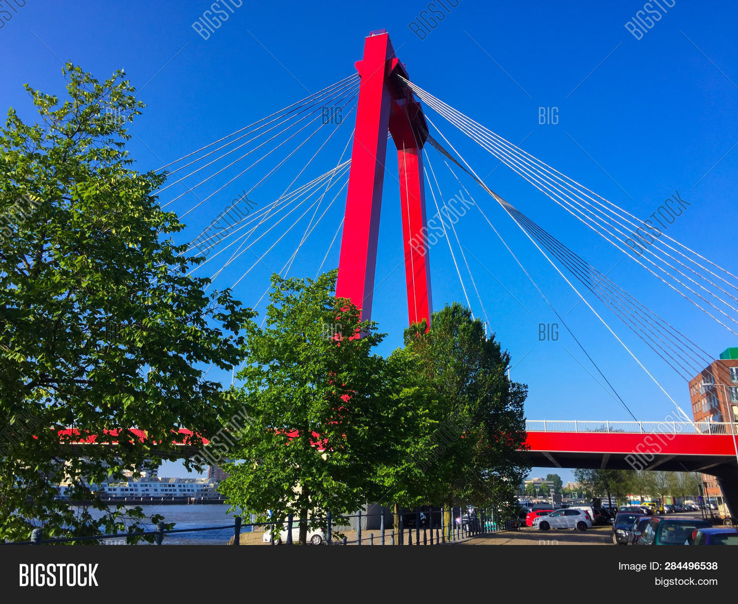 Red Pylon Cables Image & Photo (Free Trial) | Bigstock