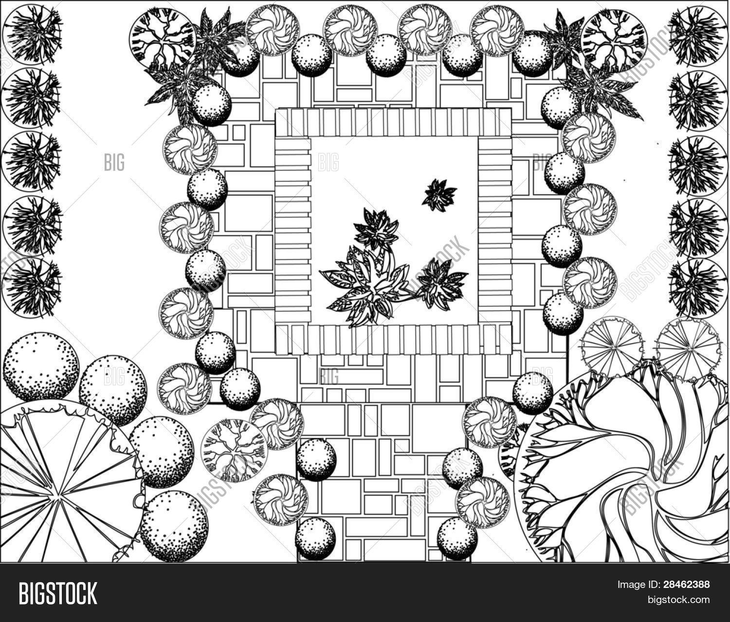 Plan Garden Symbols Vector & Photo (Free Trial) | Bigstock