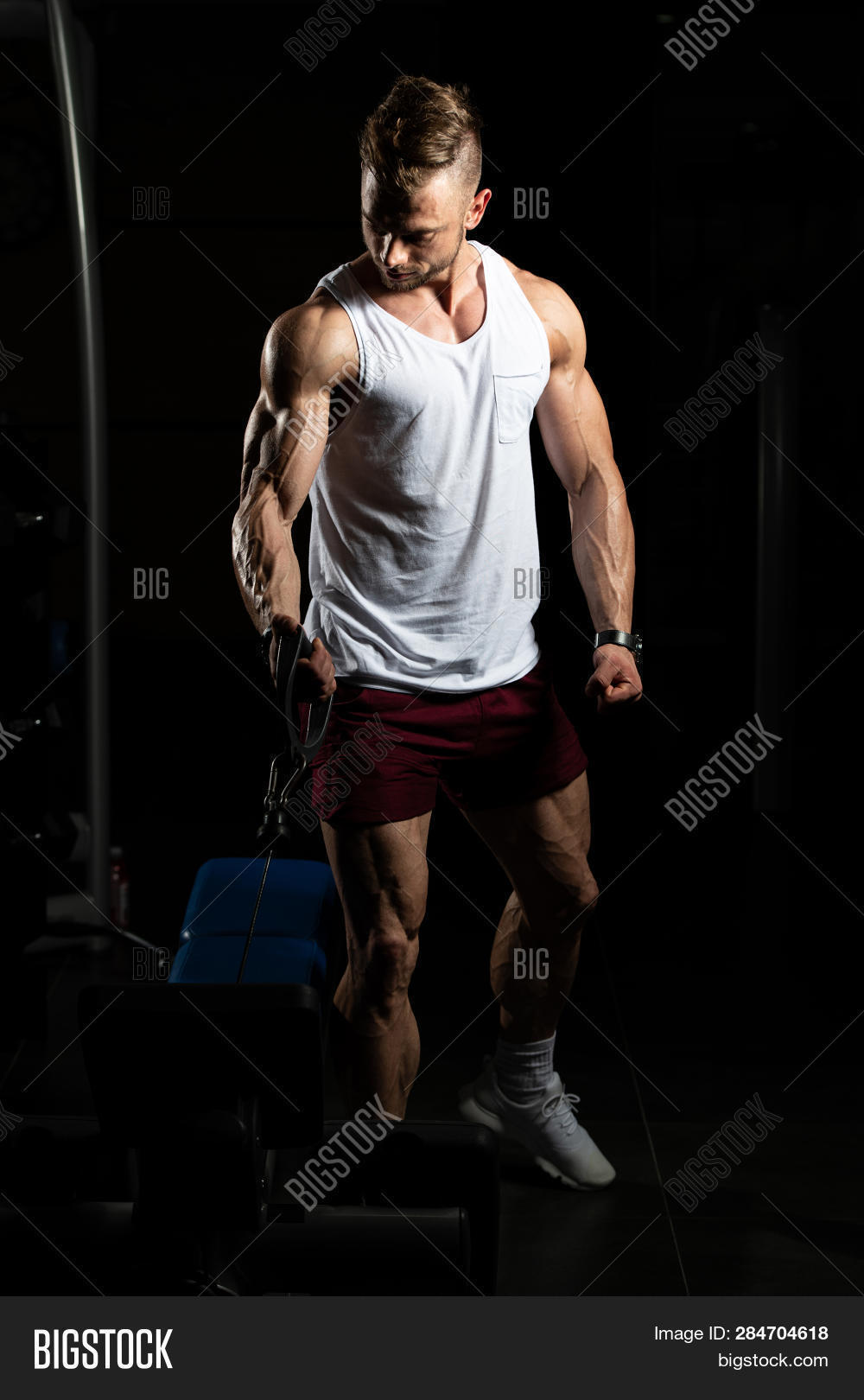 Bodybuilder Exercising Image & Photo (Free Trial) | Bigstock