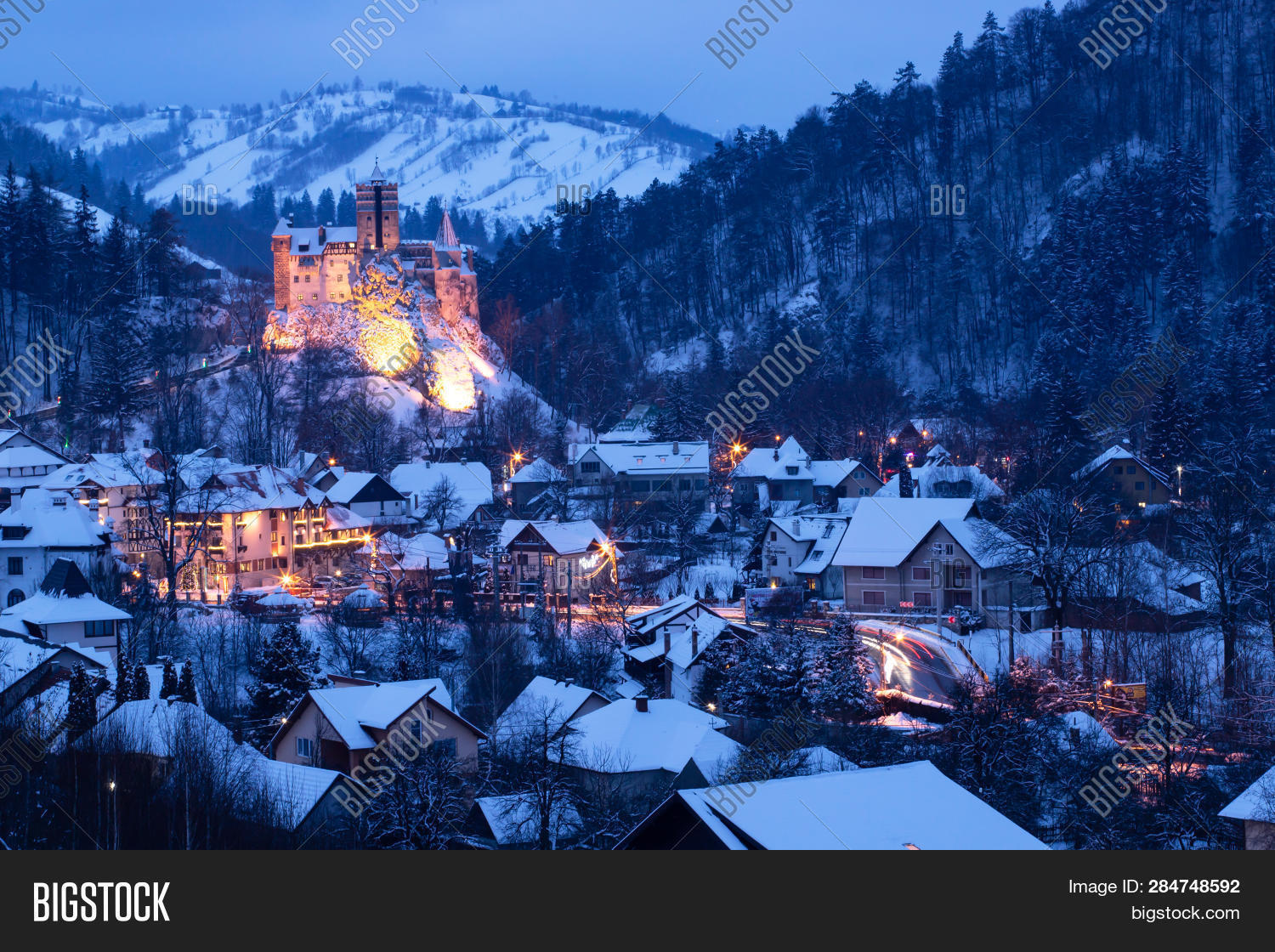 Bran Castle Twilight. Image & Photo (Free Trial) | Bigstock