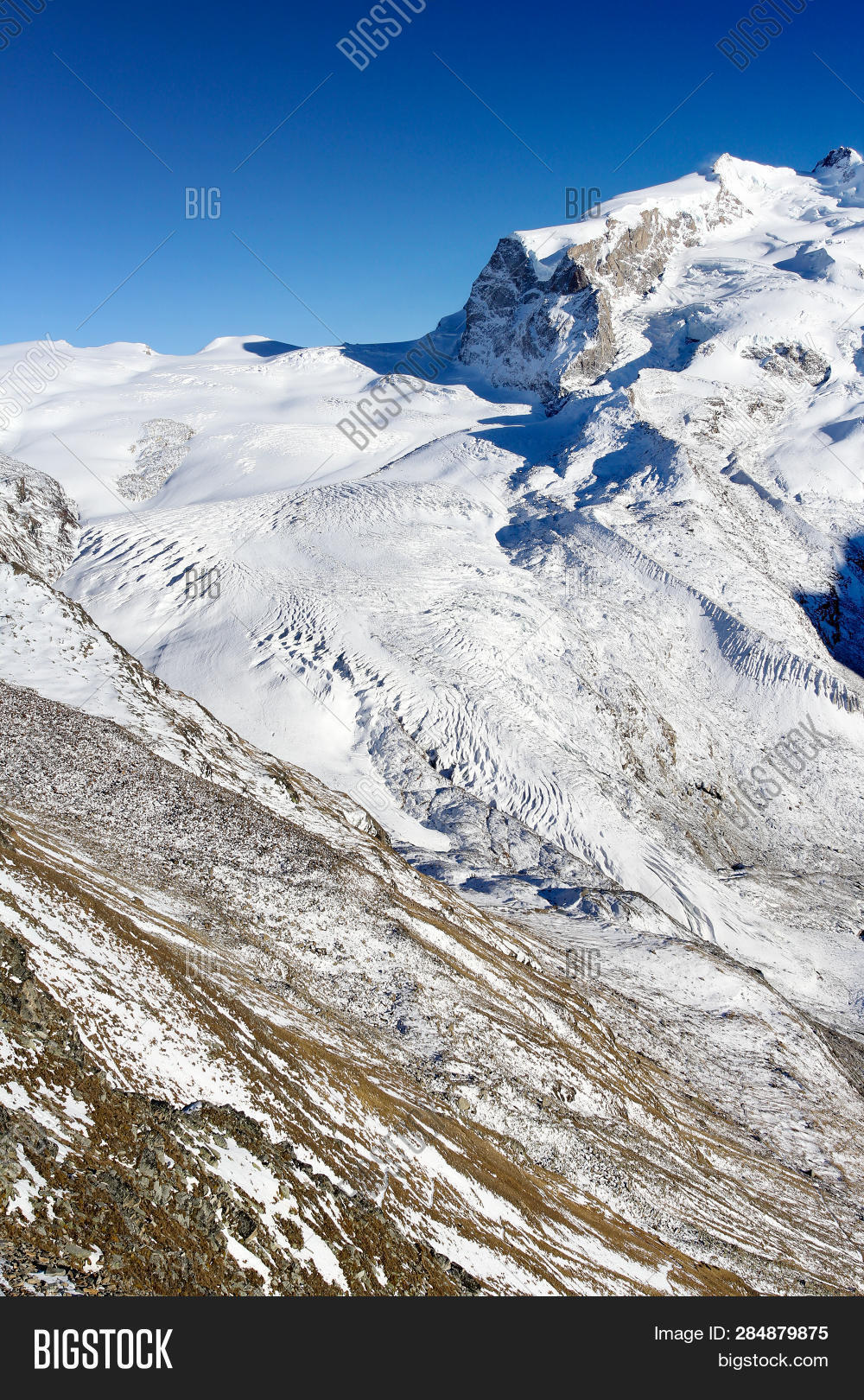 Top View Alps Glacier Image & Photo (Free Trial) | Bigstock