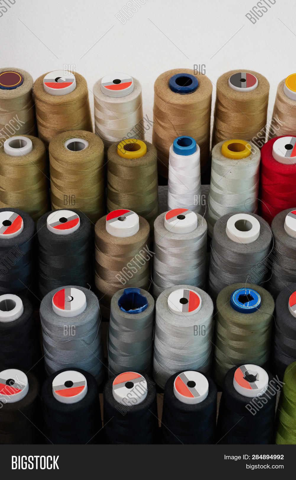 Spools Thread On Stand Image & Photo (Free Trial) | Bigstock