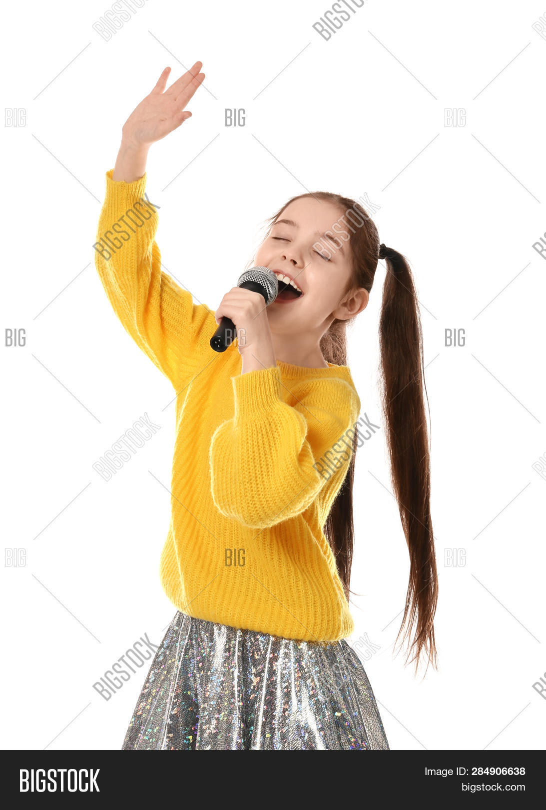 Little Girl Singing Image & Photo (Free Trial) | Bigstock