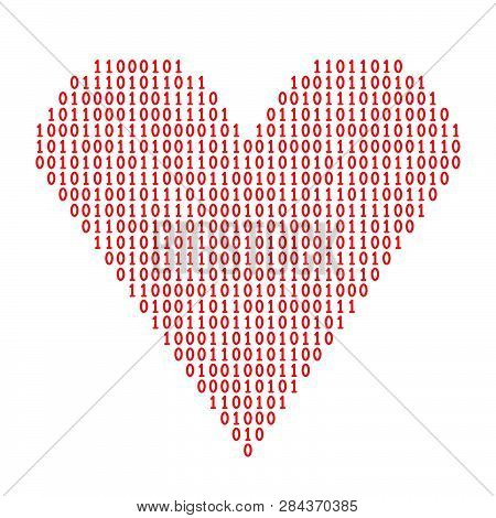 Binary Code Heart. Vector & Photo (Free Trial) | Bigstock