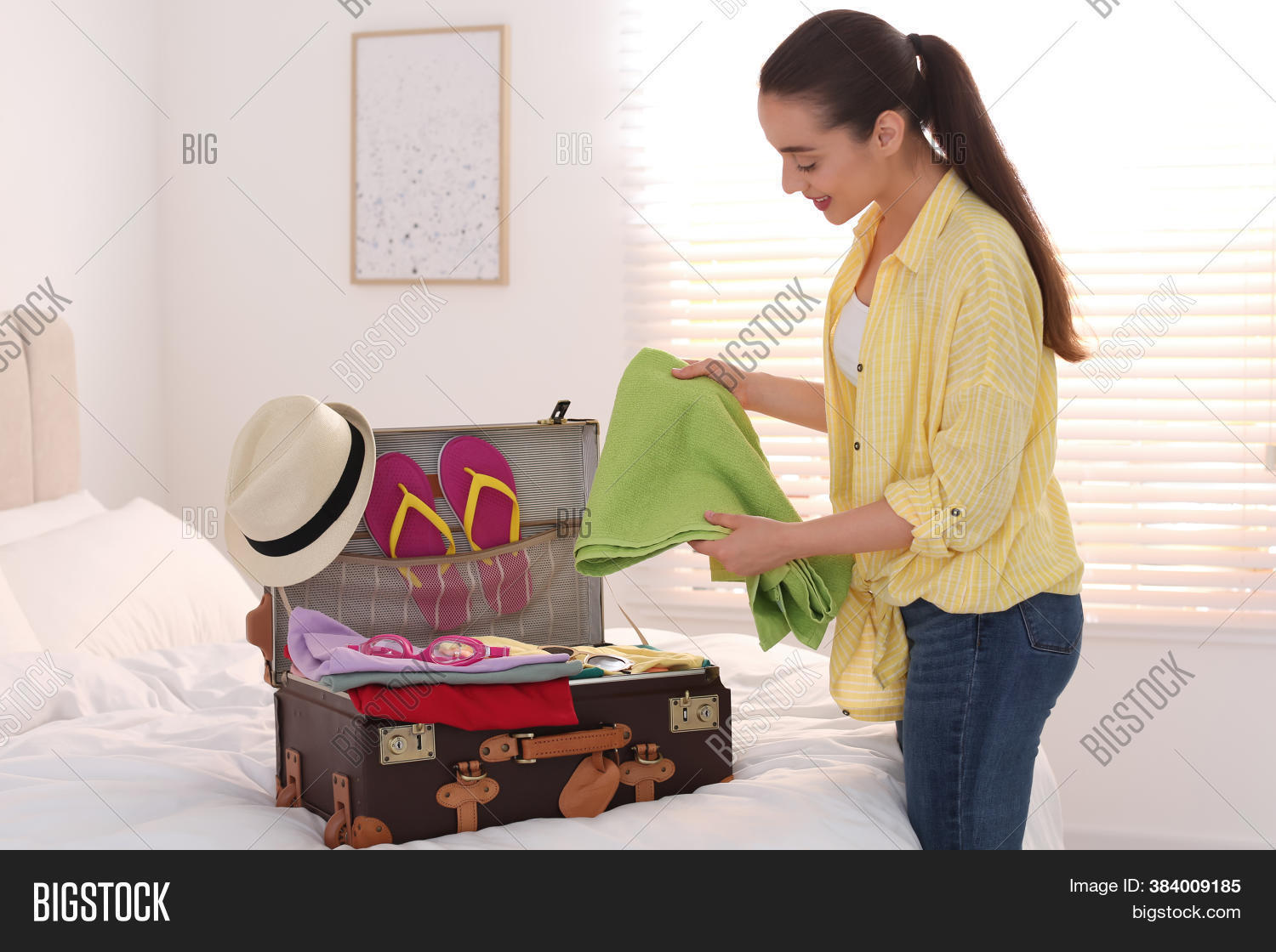 Woman Packing Suitcase Image & Photo (Free Trial) | Bigstock