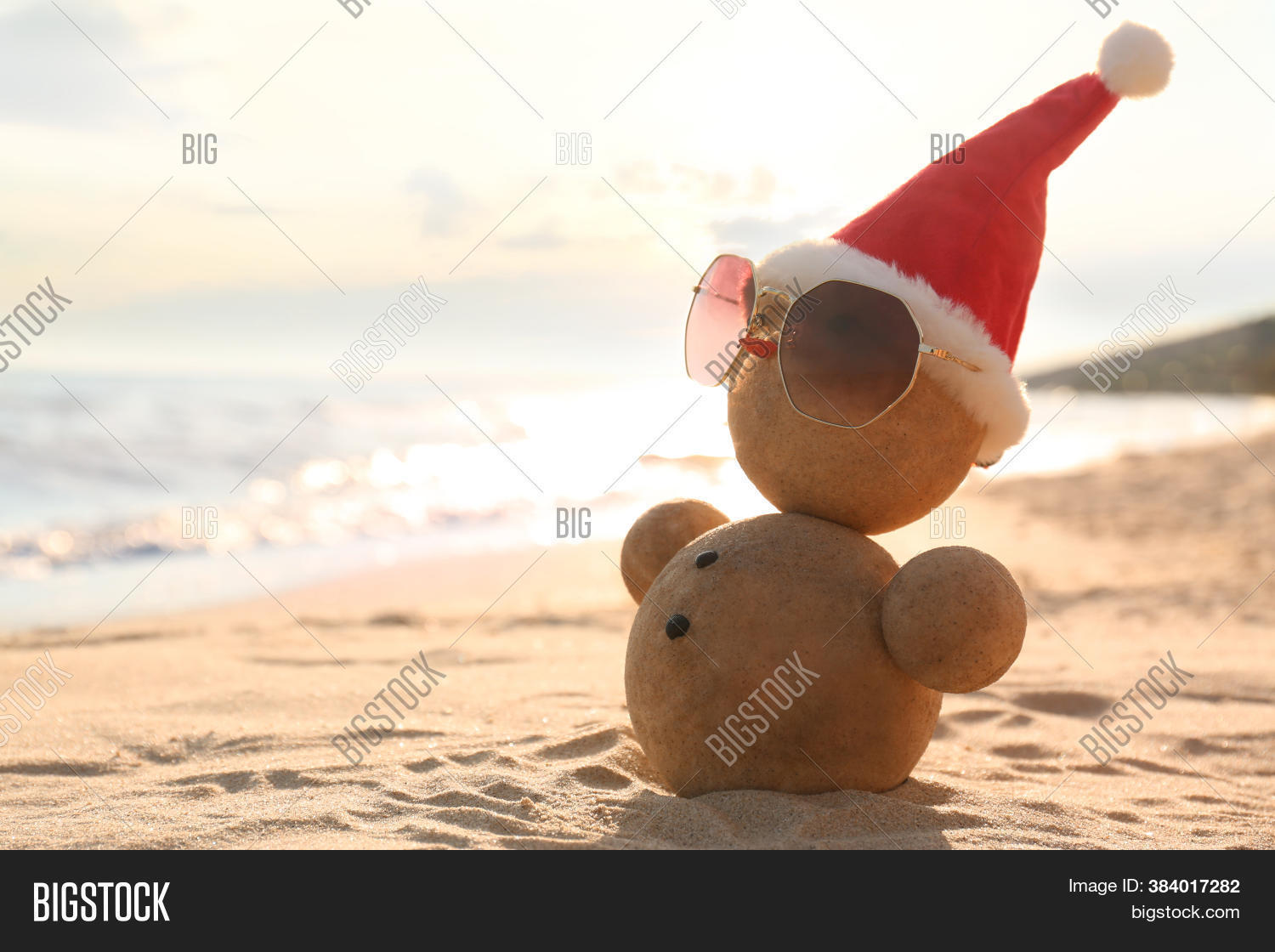 Snowman Made Sand Image & Photo (Free Trial) | Bigstock