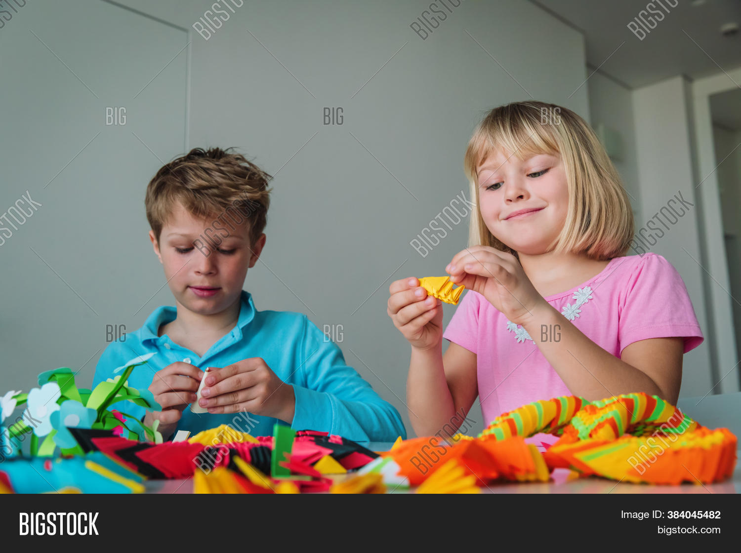 Kids Making Origami Image & Photo (Free Trial) | Bigstock