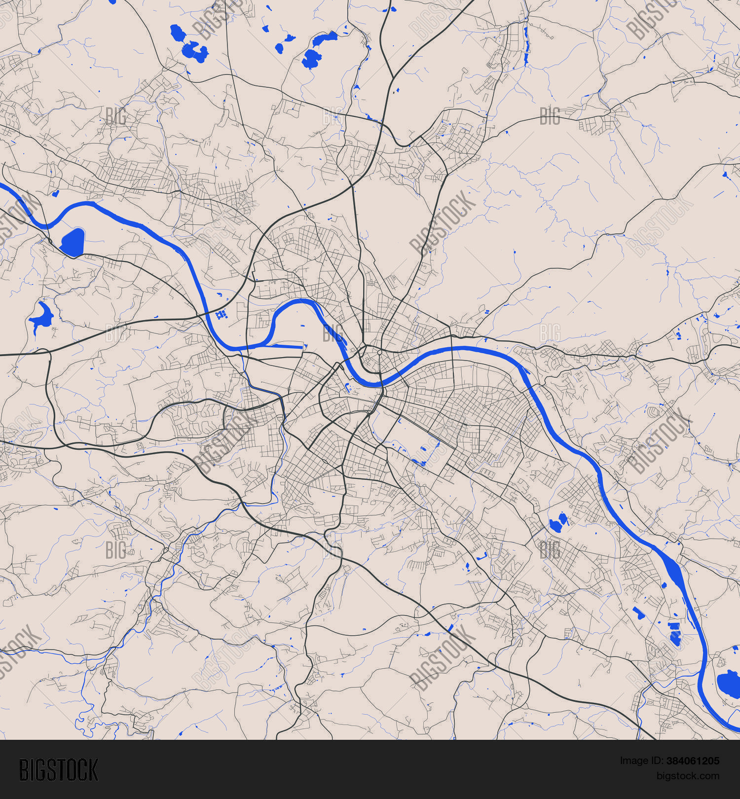 Detailed Map Dresden Vector & Photo (Free Trial) | Bigstock