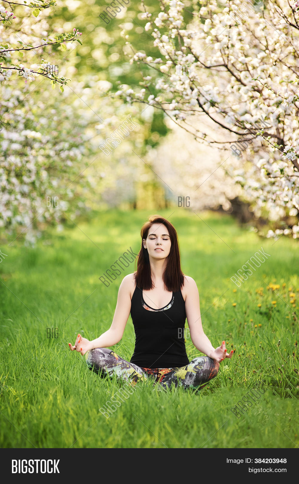 Yogi Girl Closed Eyes Image & Photo (Free Trial) | Bigstock