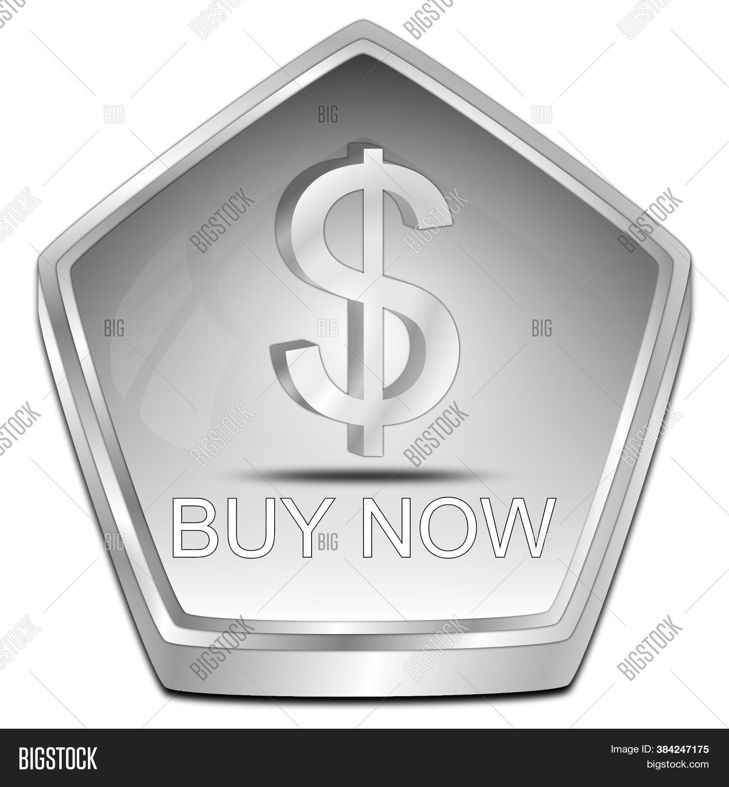 Silver Buy Now Button Image & Photo (Free Trial) | Bigstock