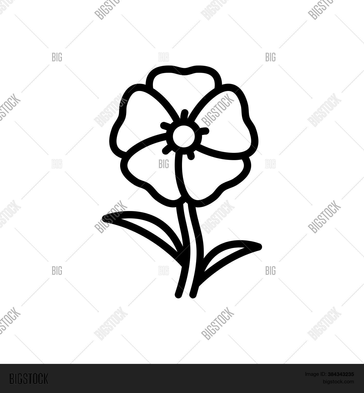 Black Line Icon Vector & Photo (Free Trial) | Bigstock