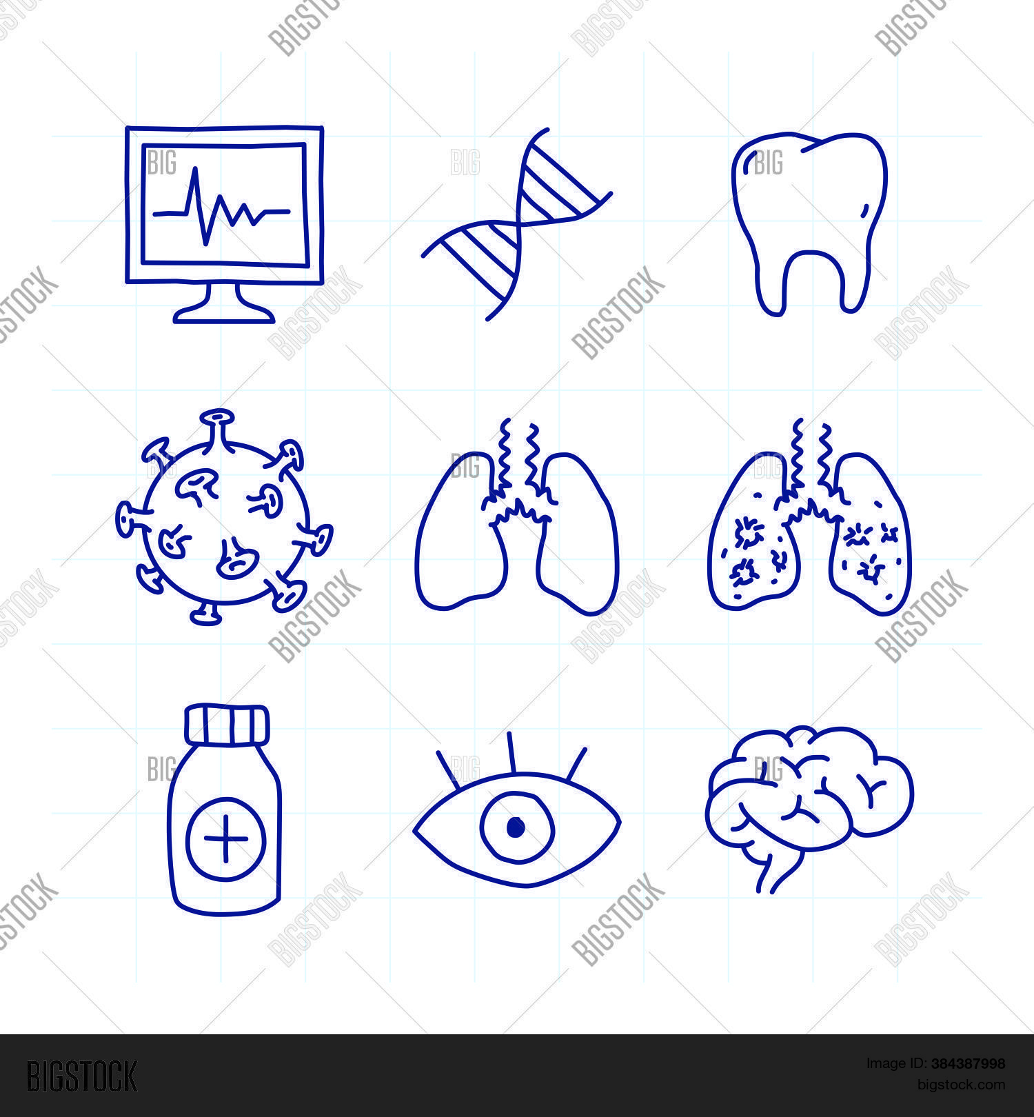 Doodle Medical Icons Vector & Photo (Free Trial) | Bigstock