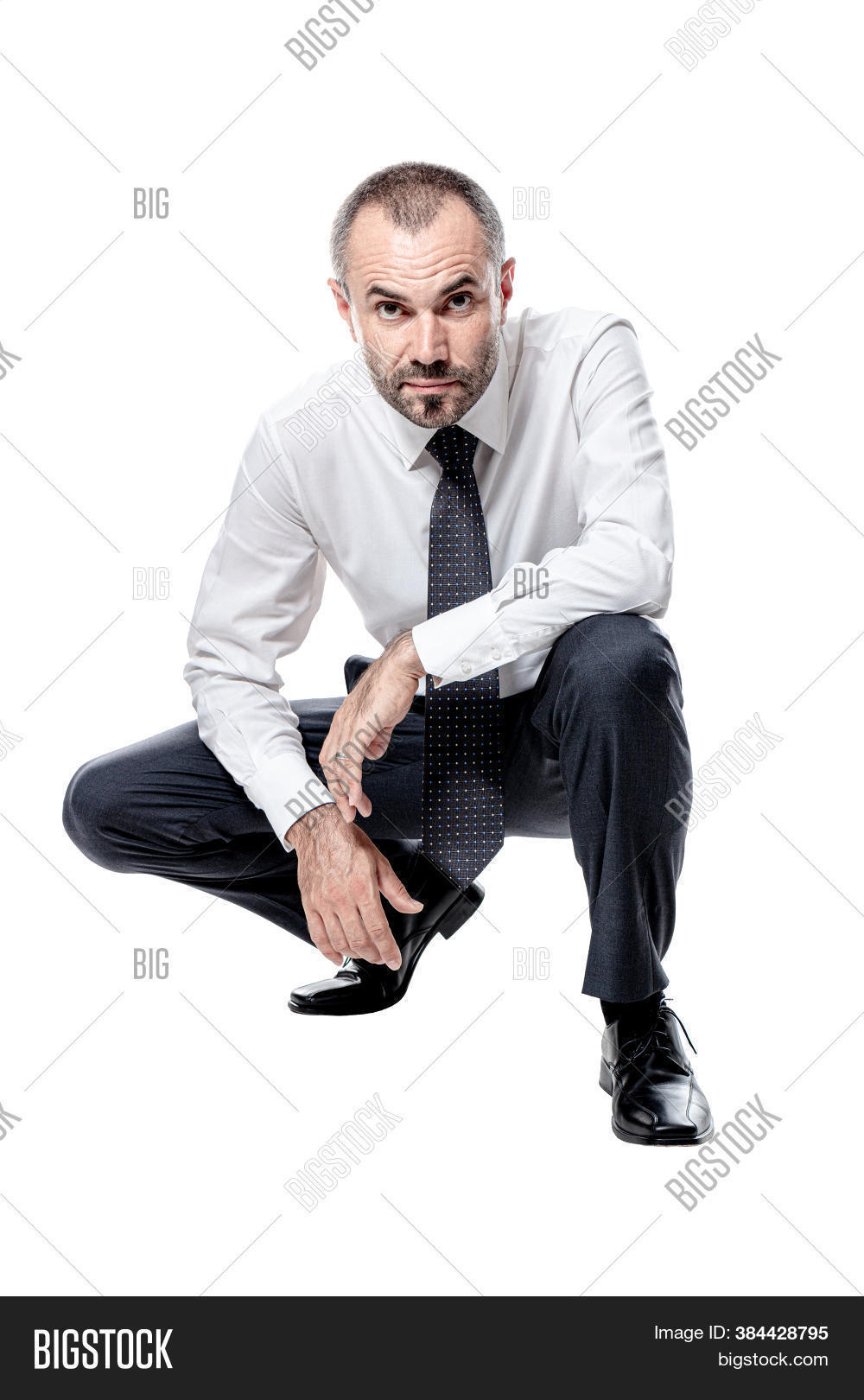 Businessman Crouching Image & Photo (Free Trial) | Bigstock