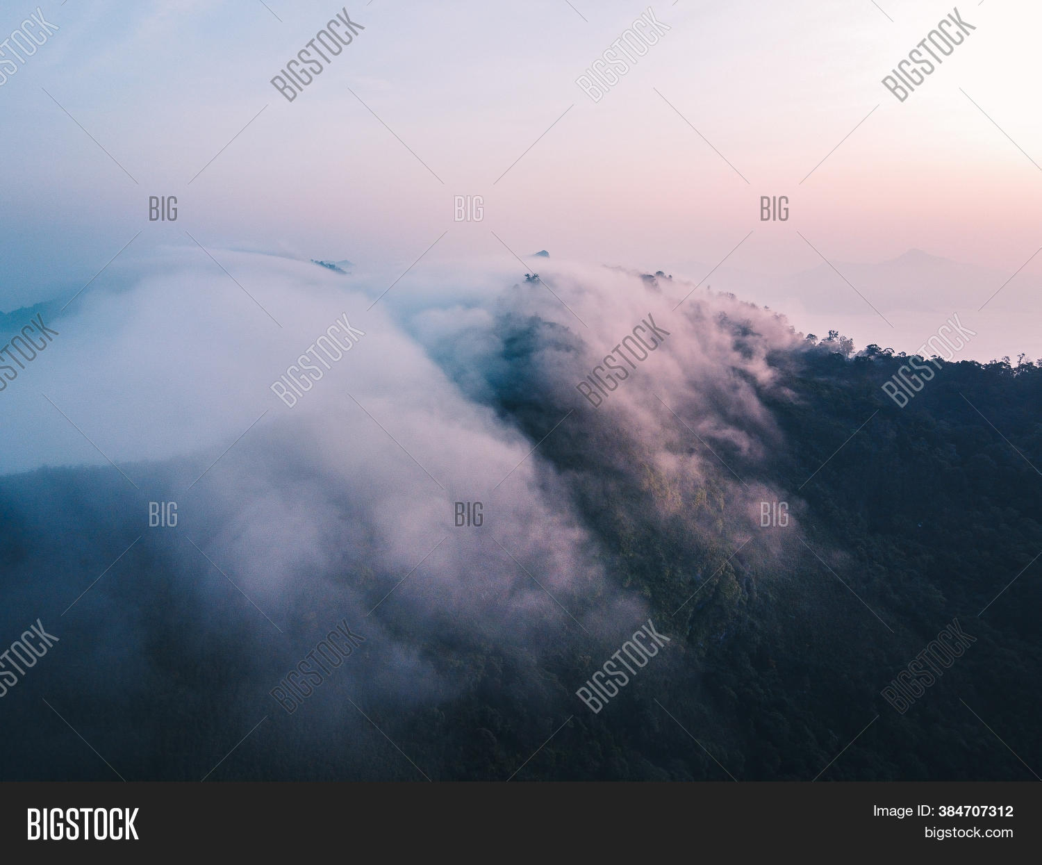Fog Mountain View Image & Photo (Free Trial) | Bigstock