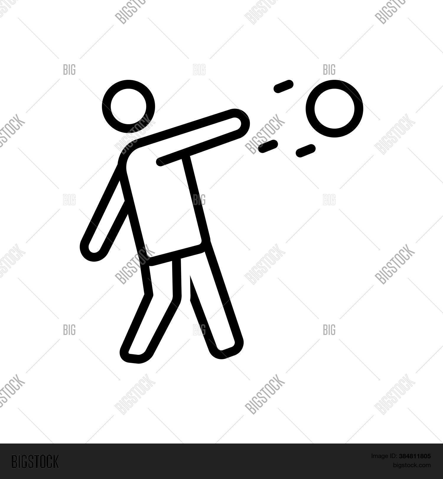 Black Line Icon Throw Vector & Photo (Free Trial) | Bigstock