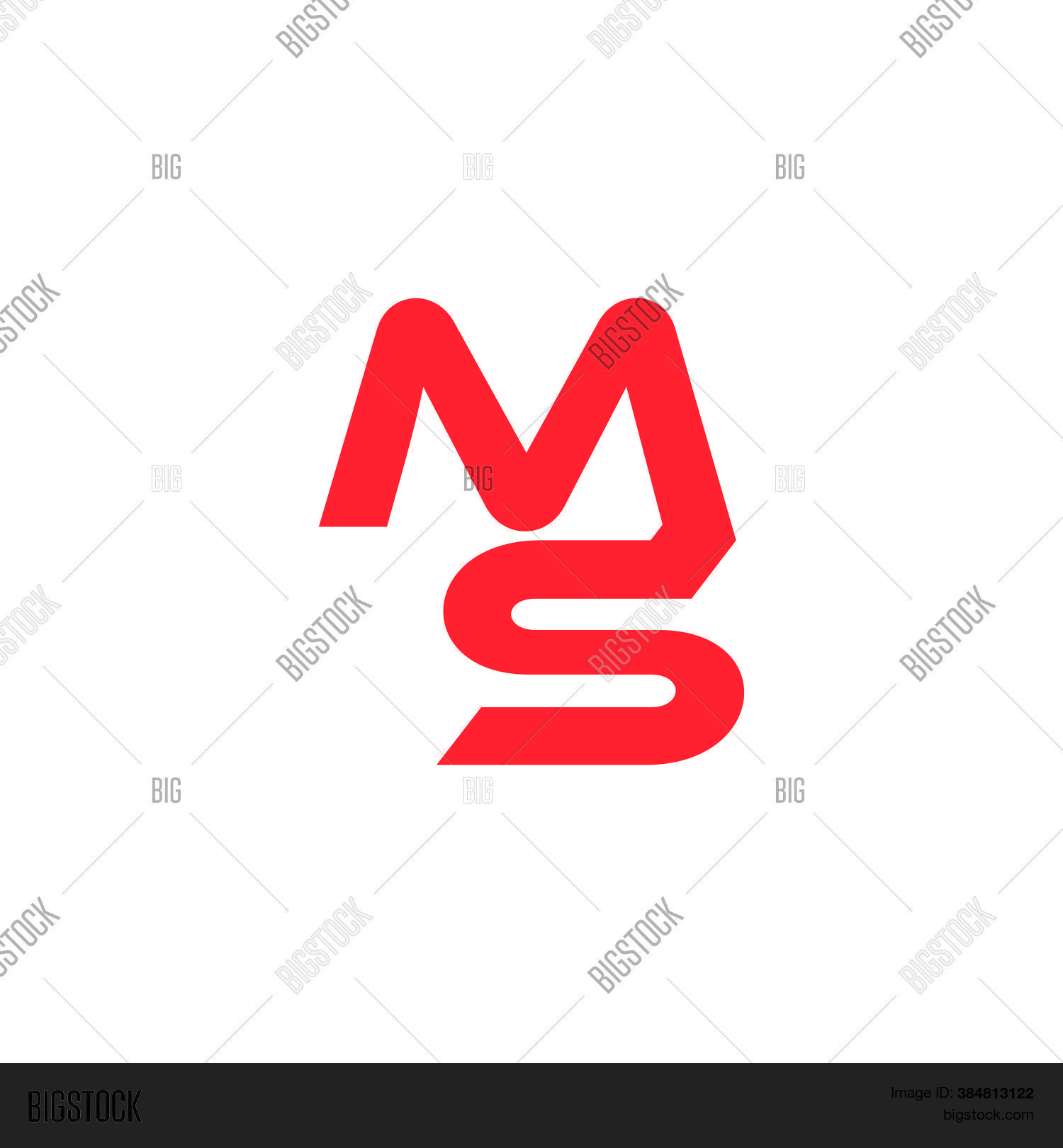 Letter Ms Simple Vector & Photo (Free Trial) | Bigstock