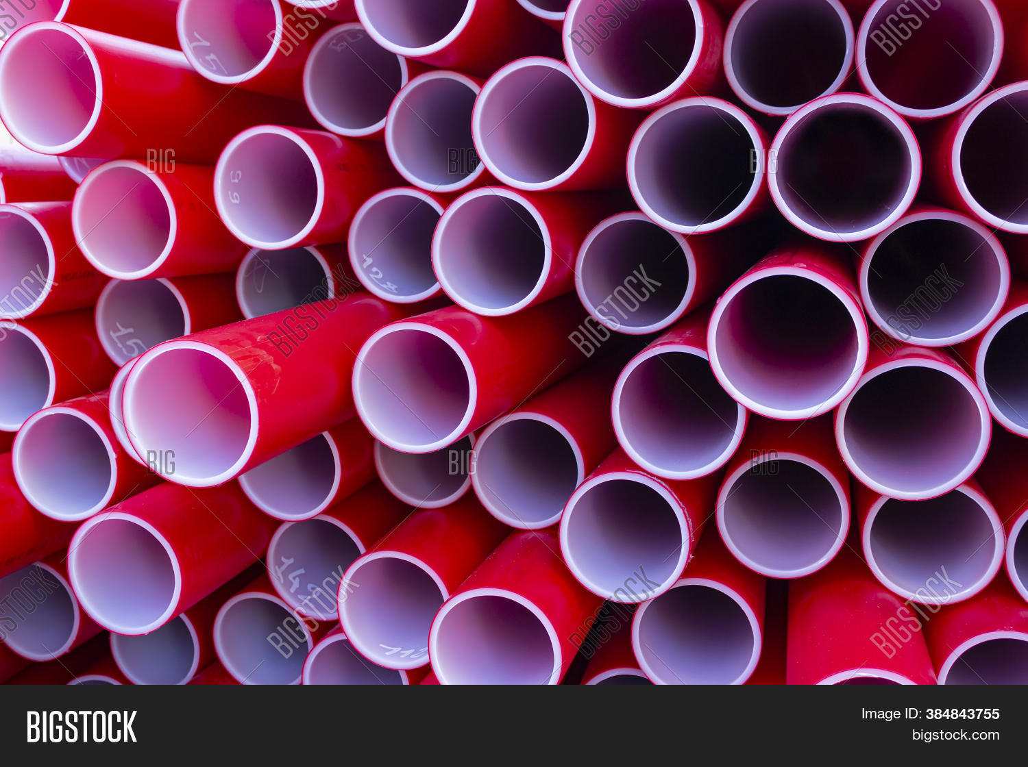 Red Plastic Pipes Image & Photo (Free Trial) | Bigstock