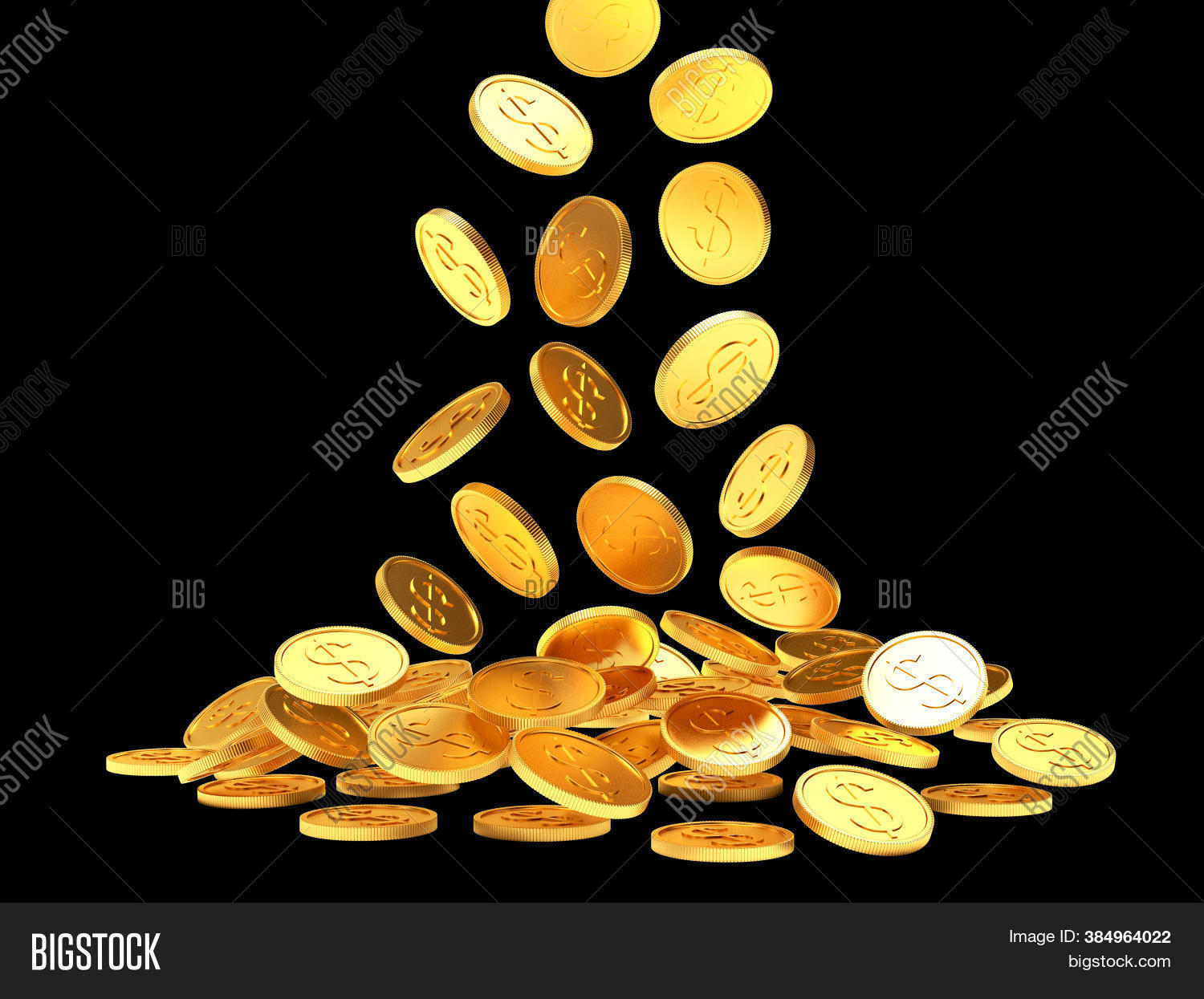 Falling Golden Coins Image & Photo (Free Trial) | Bigstock