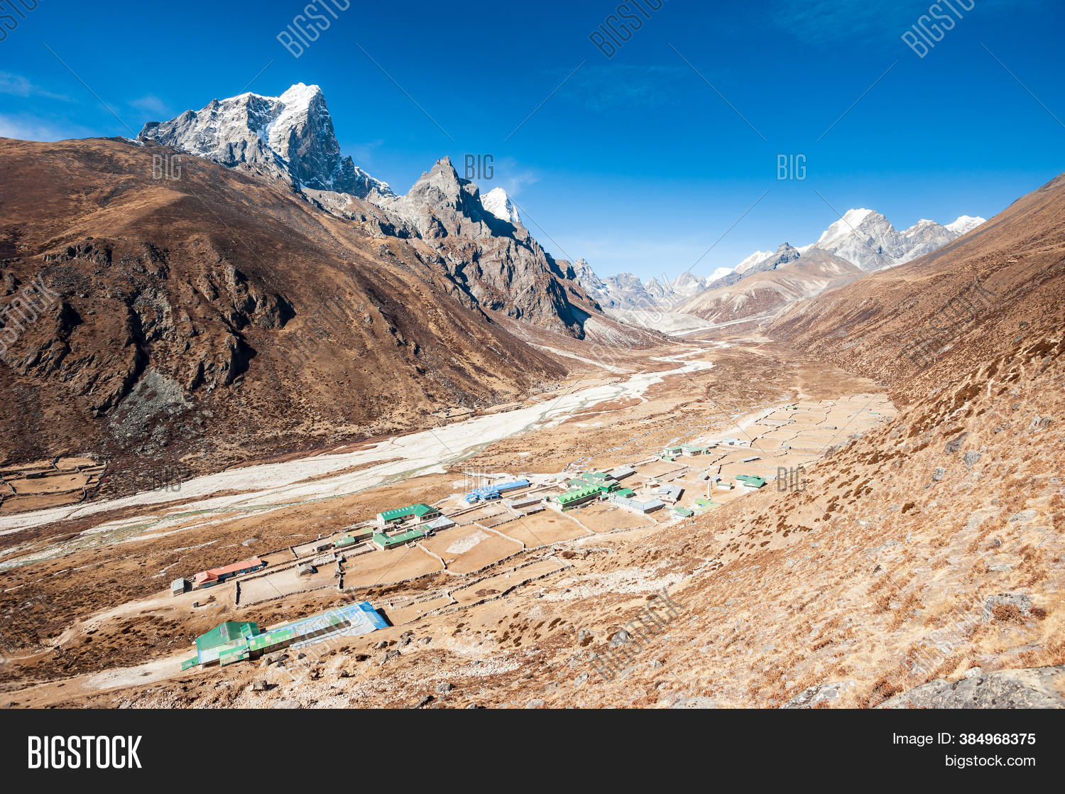 Aerial View Dingboche Image & Photo (Free Trial) | Bigstock