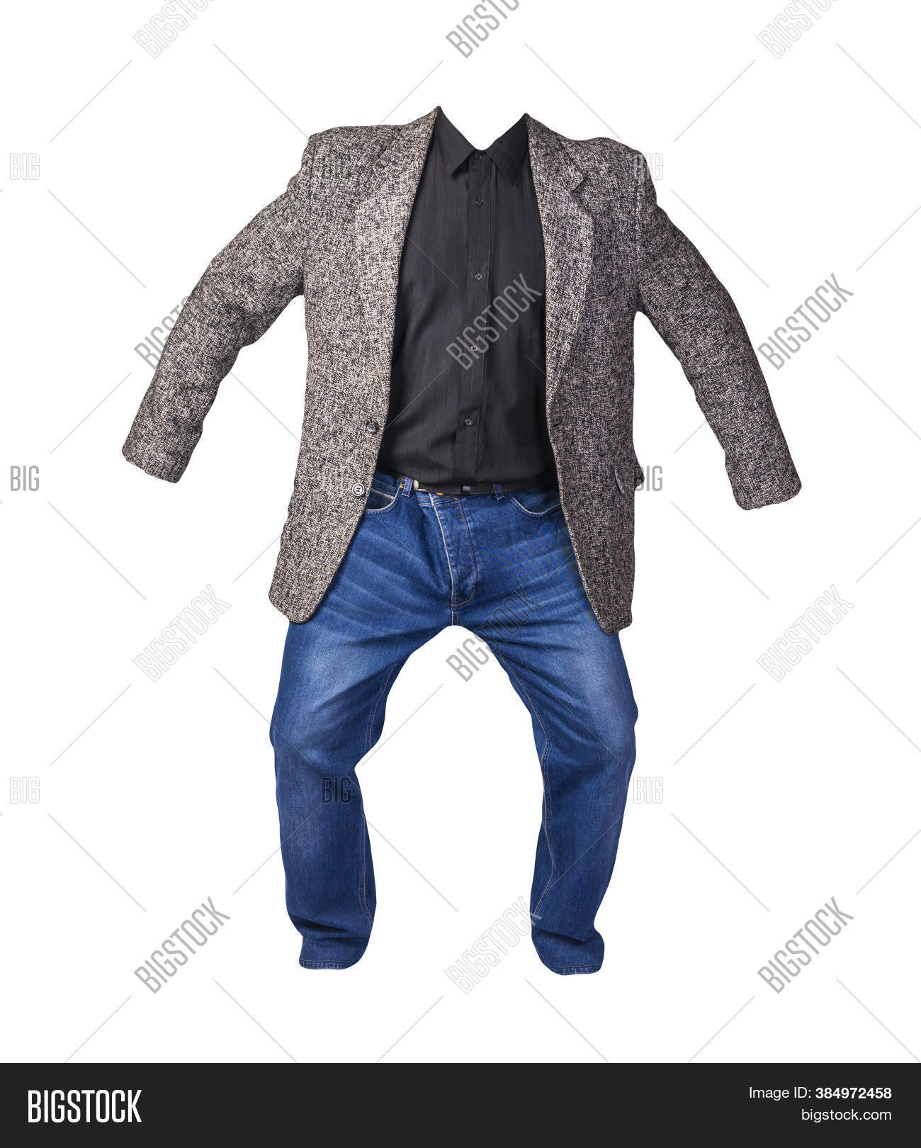 Mens Gray Button-down Image & Photo (Free Trial) | Bigstock