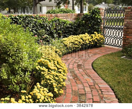 Curved Brick Path Image & Photo (Free Trial) | Bigstock