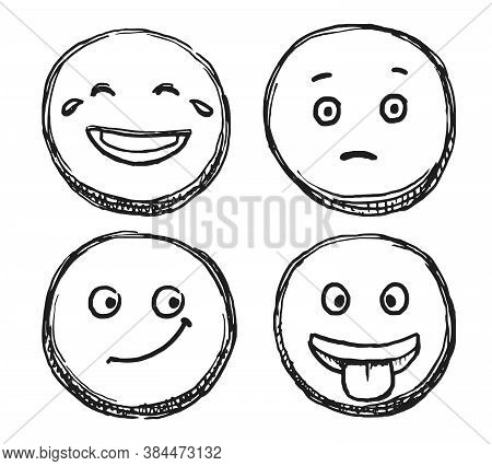 Scribble Smile. Hand Vector & Photo (Free Trial) | Bigstock