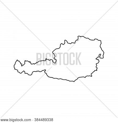Outline Map Austria Vector & Photo (Free Trial) | Bigstock