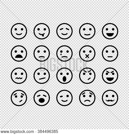 Emotion Icon Set On Vector & Photo (Free Trial) | Bigstock
