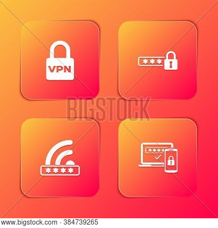Set Lock Vpn, Vector & Photo (Free Trial) | Bigstock