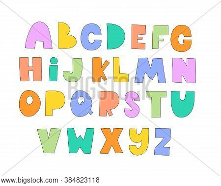 Cute Color Alphabet. Vector & Photo (Free Trial) | Bigstock