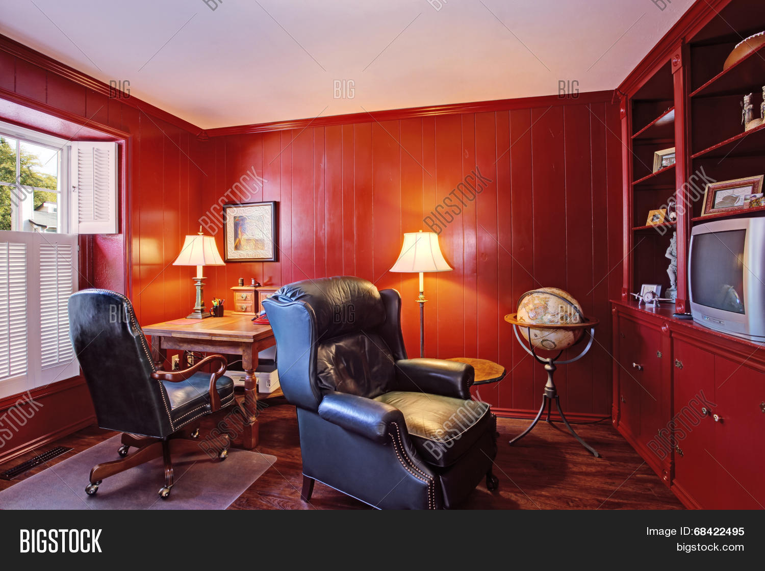 Bright Red Office Room Image & Photo (Free Trial) | Bigstock