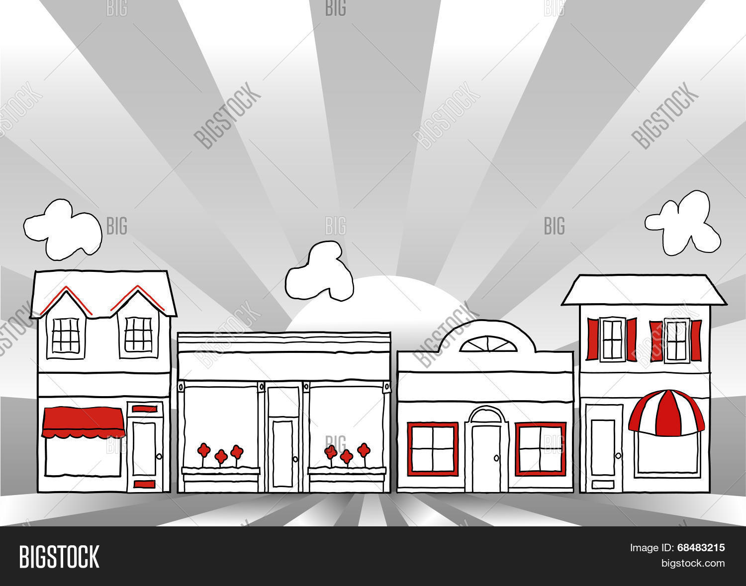 Main Street America Vector & Photo (Free Trial) | Bigstock