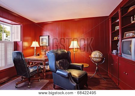 Bright Red Office Room Image & Photo (Free Trial) | Bigstock