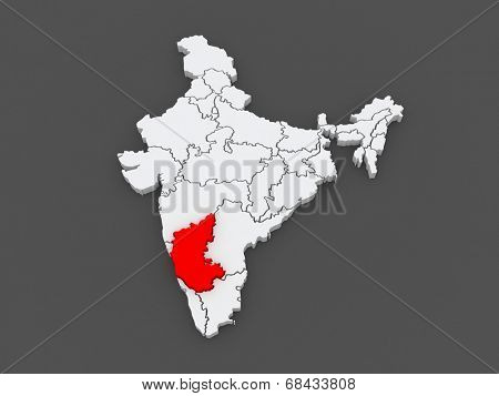 Map Karnataka. India. Image & Photo (Free Trial) | Bigstock