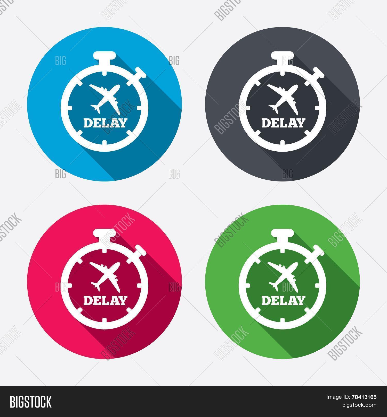 Delayed Flight Sign Vector & Photo (Free Trial) | Bigstock