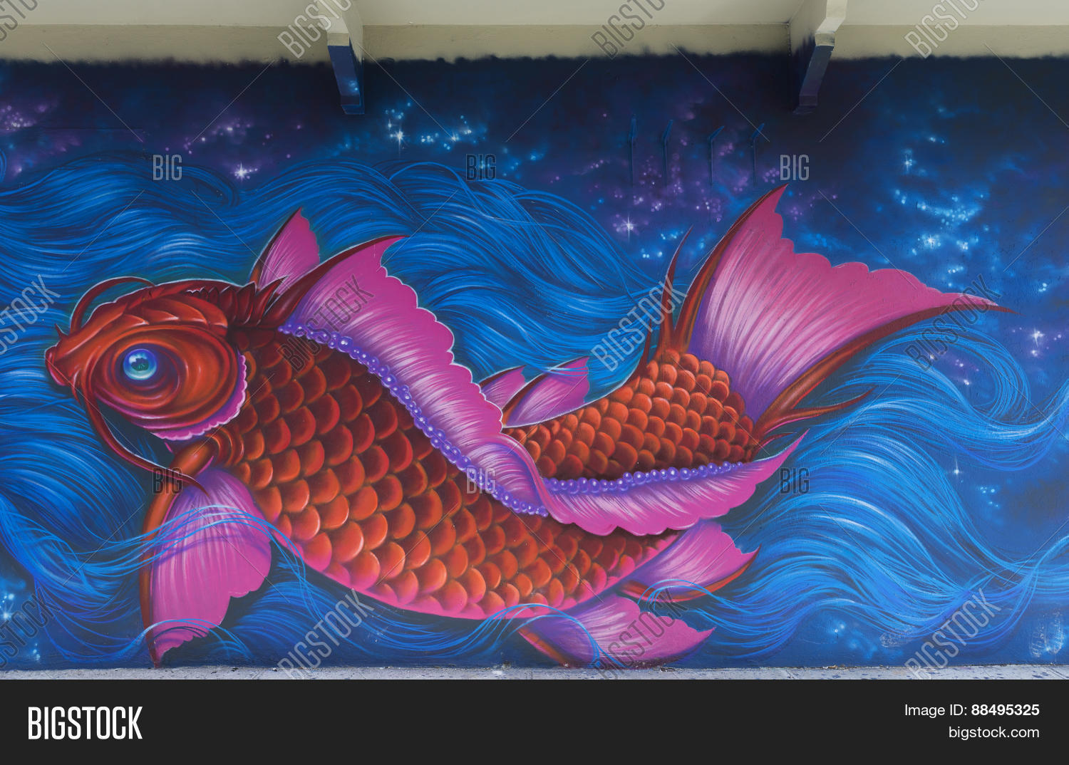 Graffiti Pink Fish Image & Photo (Free Trial) | Bigstock
