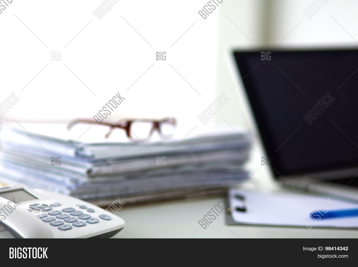 Office Desk Stack Image & Photo (Free Trial) | Bigstock