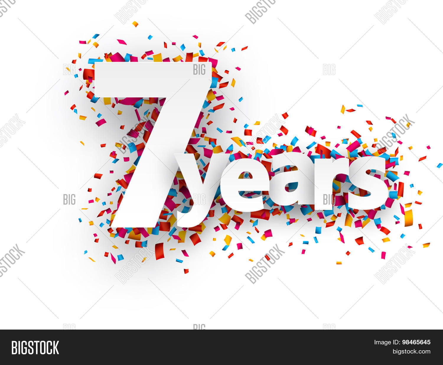 Seven Years Paper Vector & Photo (Free Trial) | Bigstock