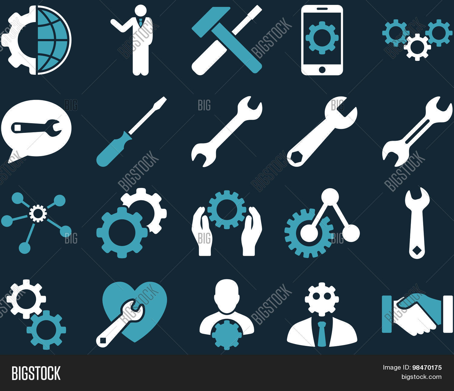Settings Tools Icons Vector & Photo (Free Trial) | Bigstock