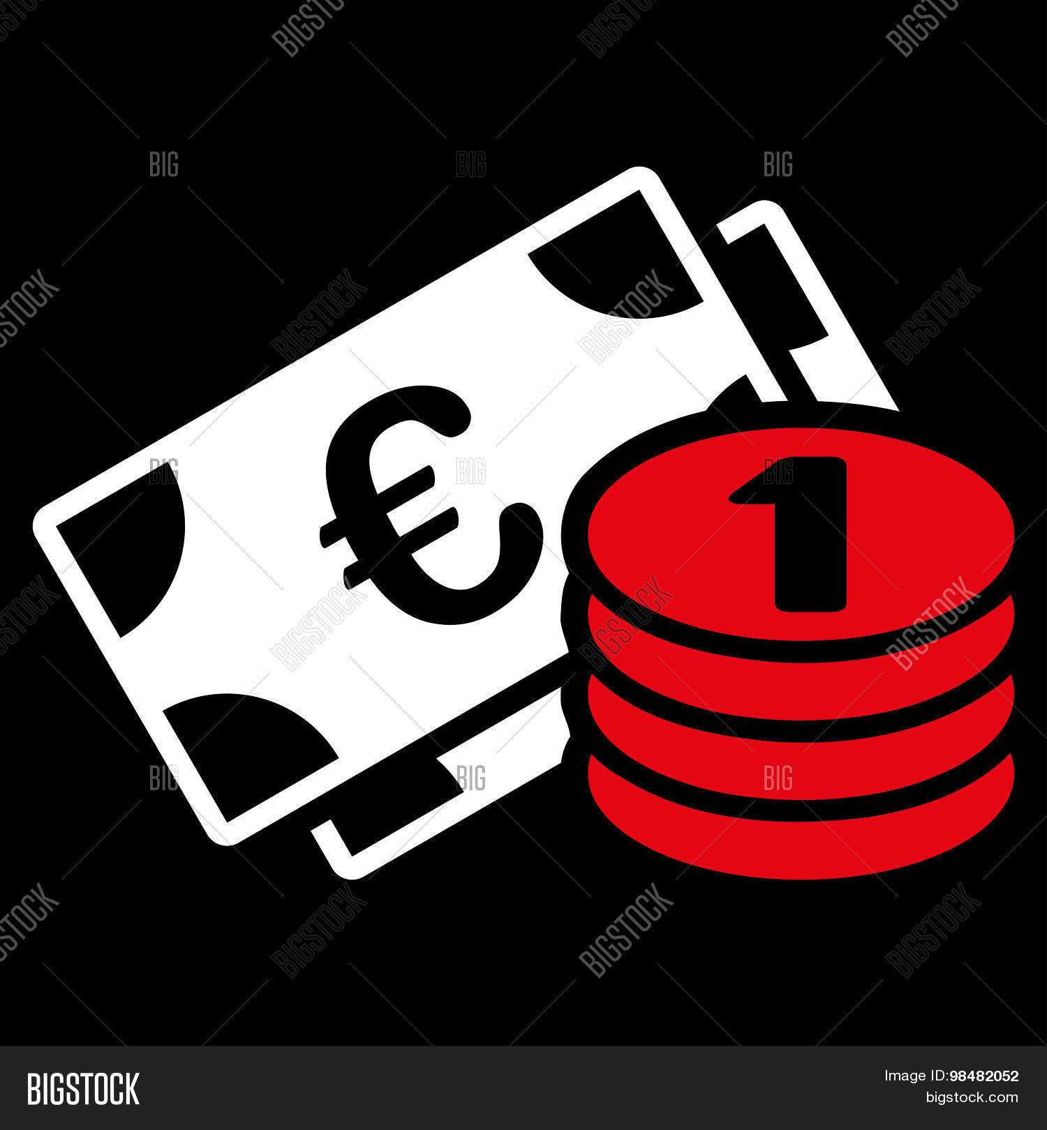 Euro Money Icon Vector & Photo (Free Trial) | Bigstock
