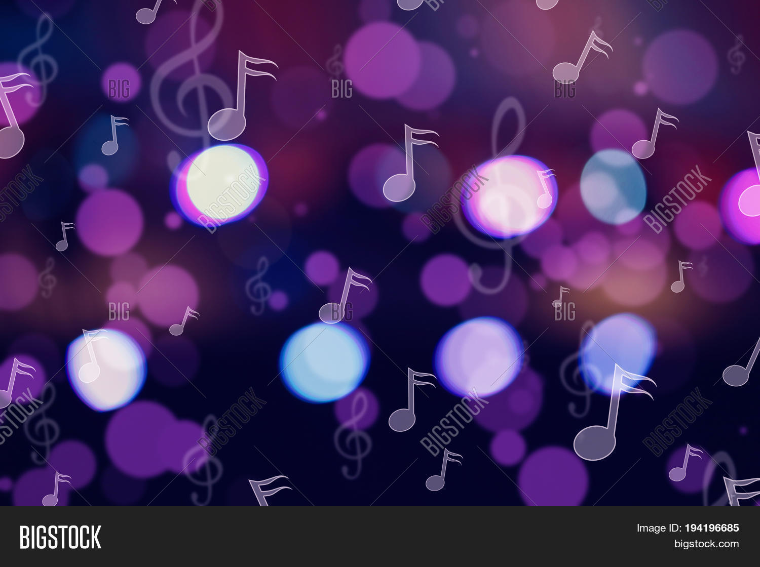 Music Notes On Blurred Image & Photo (Free Trial) | Bigstock