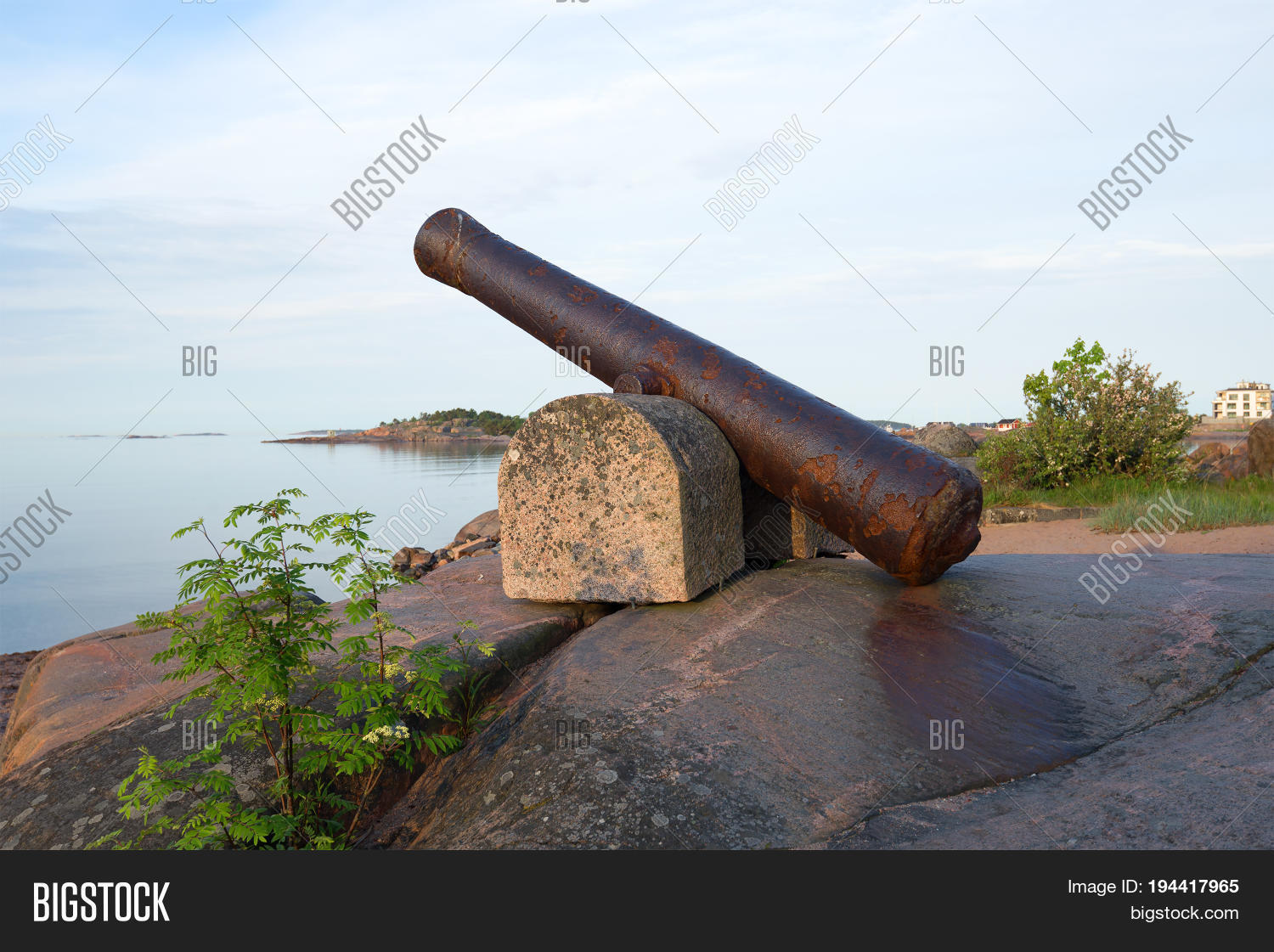 Old Cannon On Rocks Image & Photo (Free Trial) | Bigstock