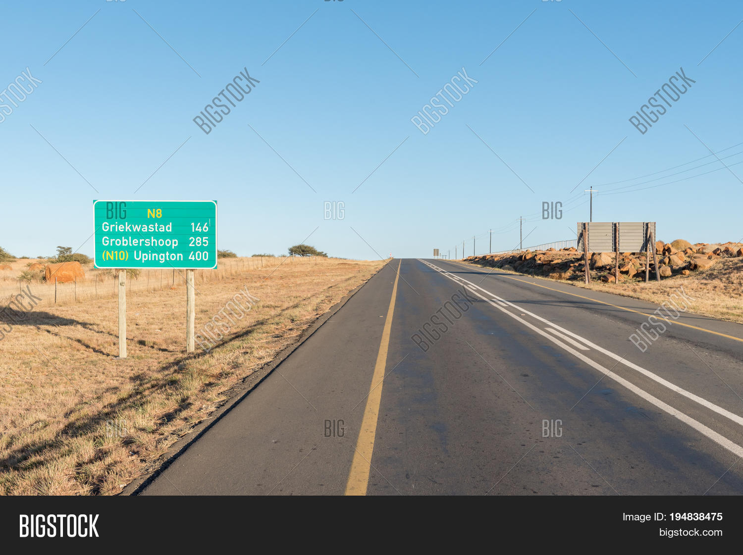 Distance Road Sign On Image & Photo (Free Trial) | Bigstock