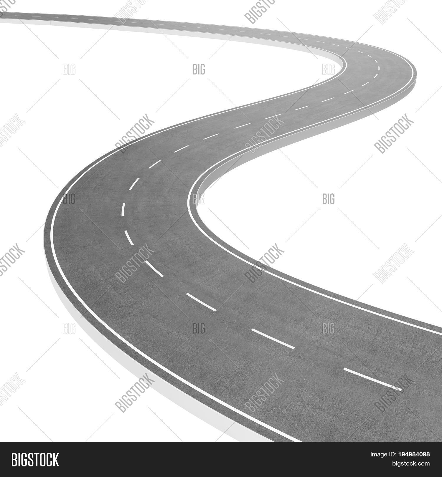 Winding Road Isolated Image & Photo (Free Trial) | Bigstock