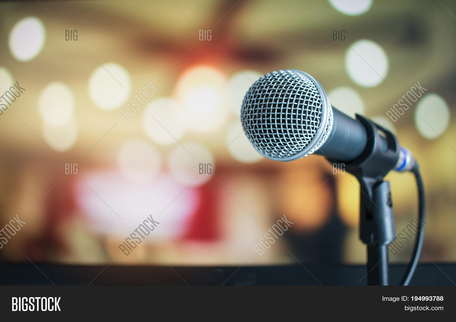 Microphone On Abstract Image & Photo (Free Trial) | Bigstock