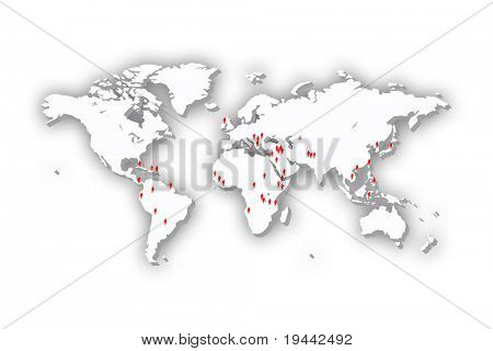 World Map 3d Image & Photo (Free Trial) | Bigstock
