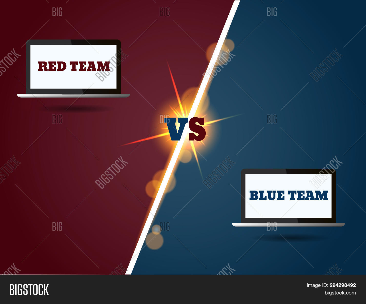 Blue Red Versus Logo Vector & Photo (Free Trial) | Bigstock