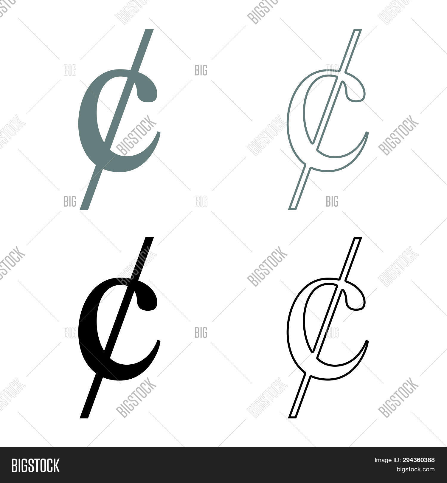 Cent Symbol Sign Vector & Photo (Free Trial) | Bigstock