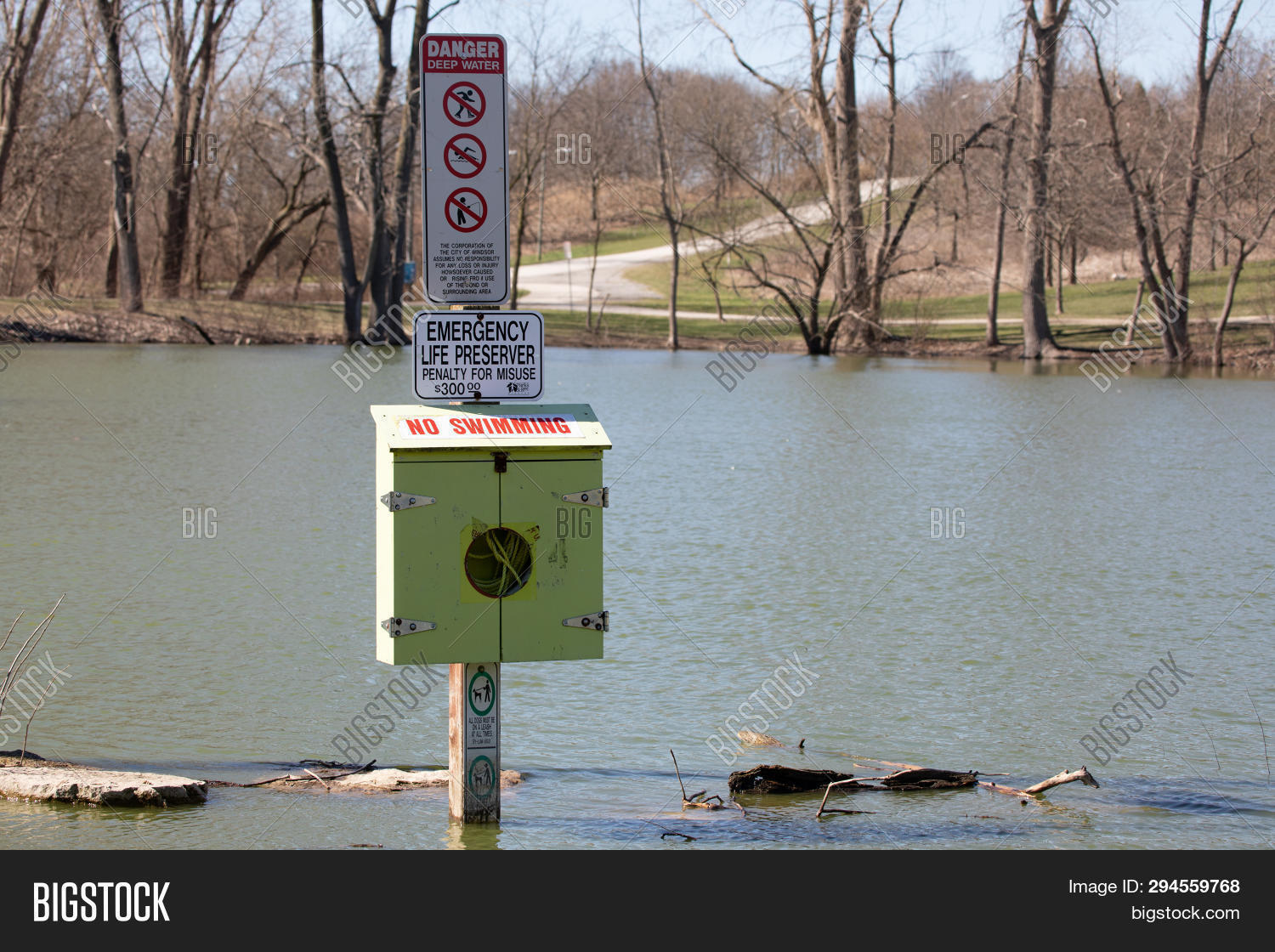 Pond Warning Signs Image & Photo (Free Trial) | Bigstock