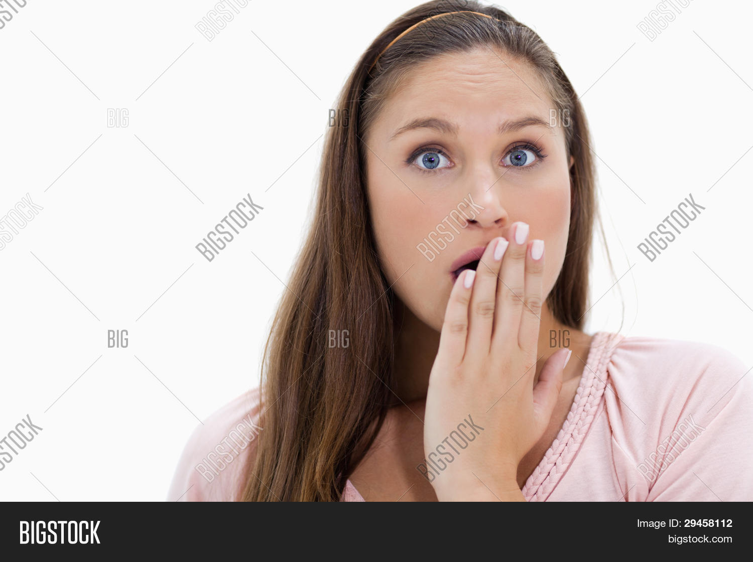 Shocked Girl Her Hand Image & Photo (Free Trial) | Bigstock